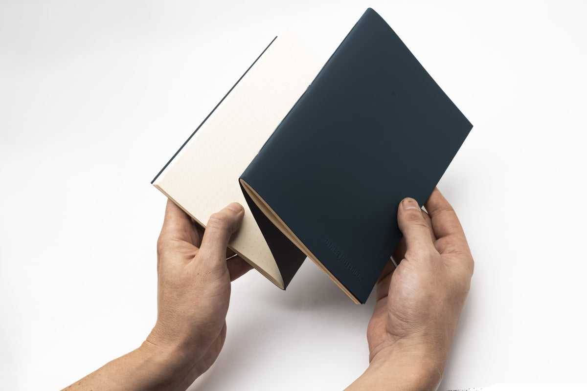 Double Sided Notebook - S Type - Slate Blue § Gray – Triangle Notebook